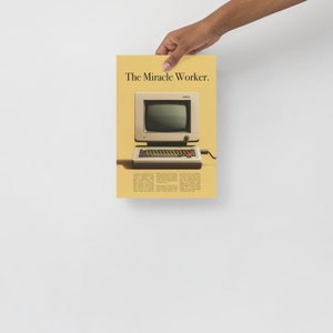 Vintage Computer Advertising Poster, 1990s Technology Wall Art, Retro ...