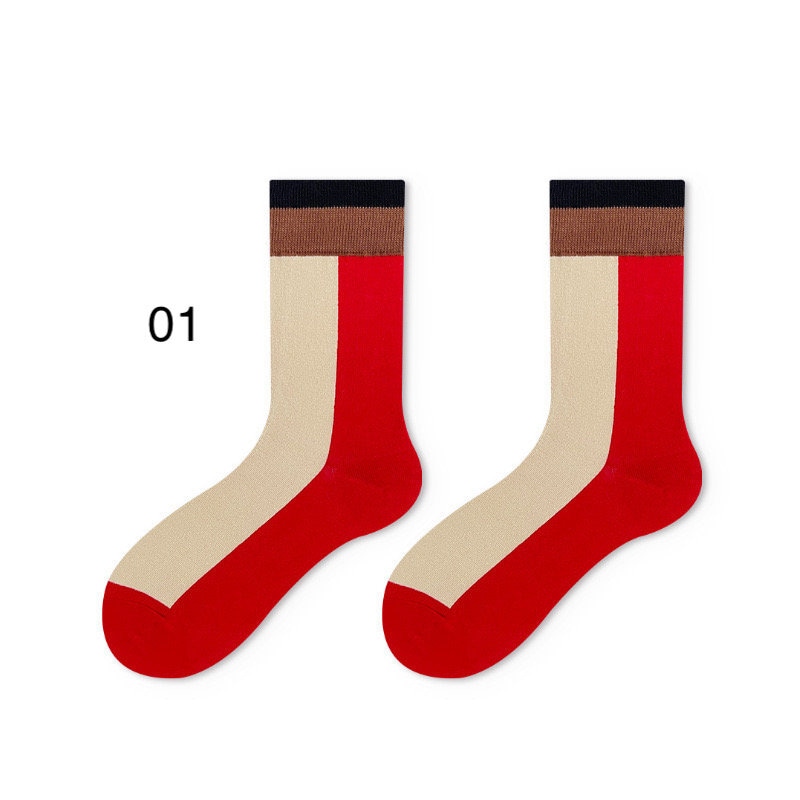 Vintage Style Contrast Colour Block Socks - Unisex - Etsy