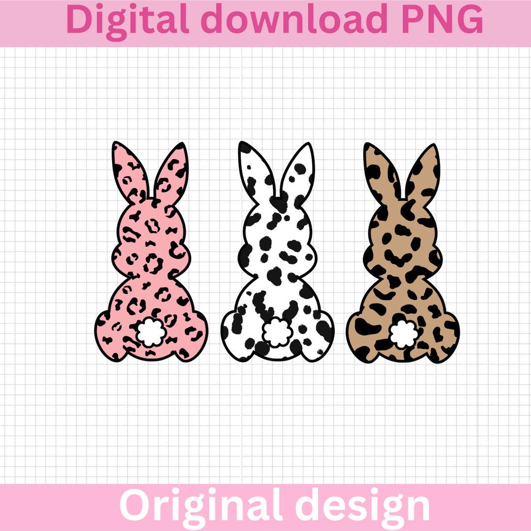 Leopard Bunny Png, Happy Easter Bunny PNG Sublimation, Easter Bunny ...