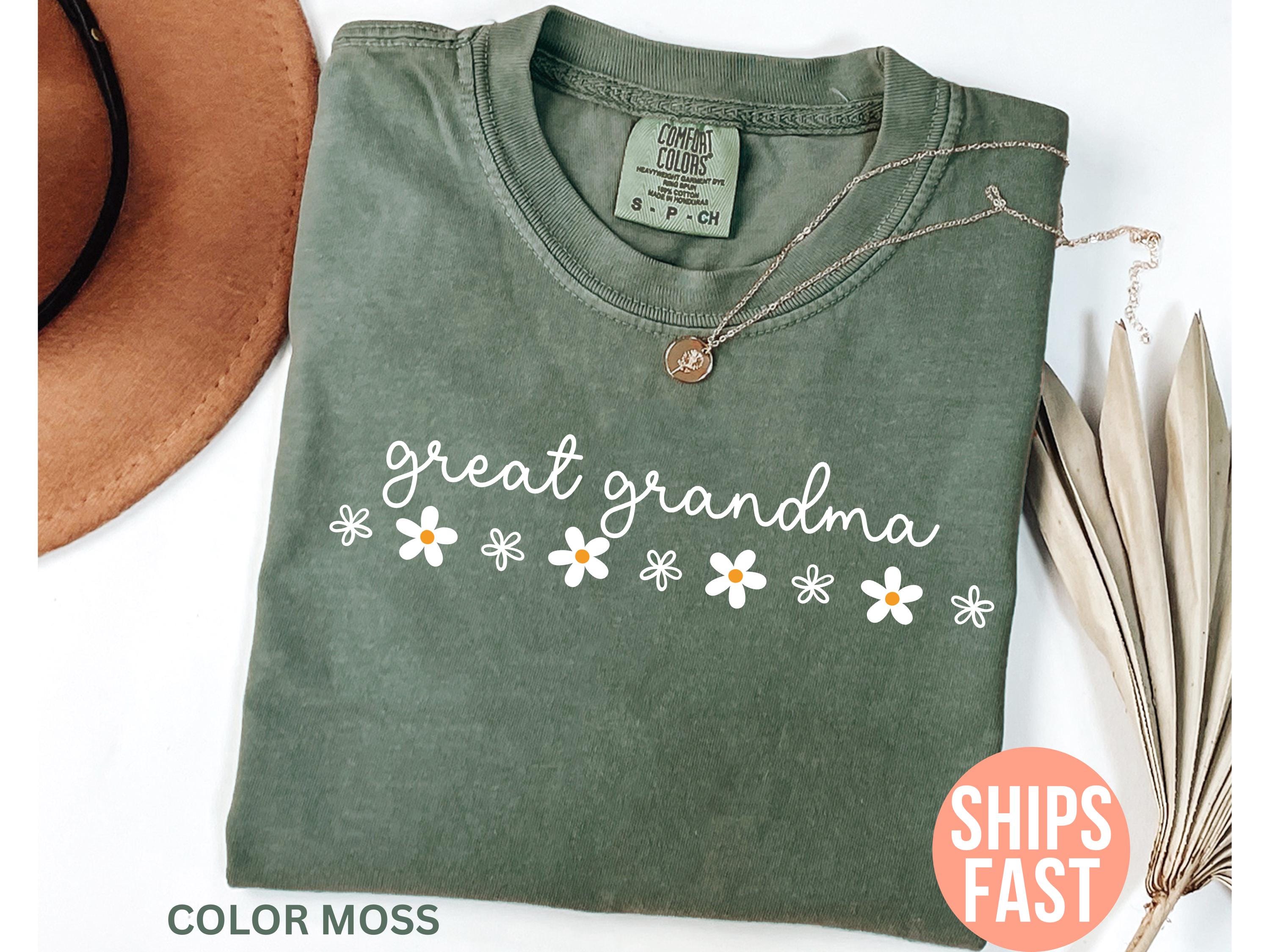 Comfort Colors® Great Grandma Shirt, Floral Grandma Shirt, Gift for ...