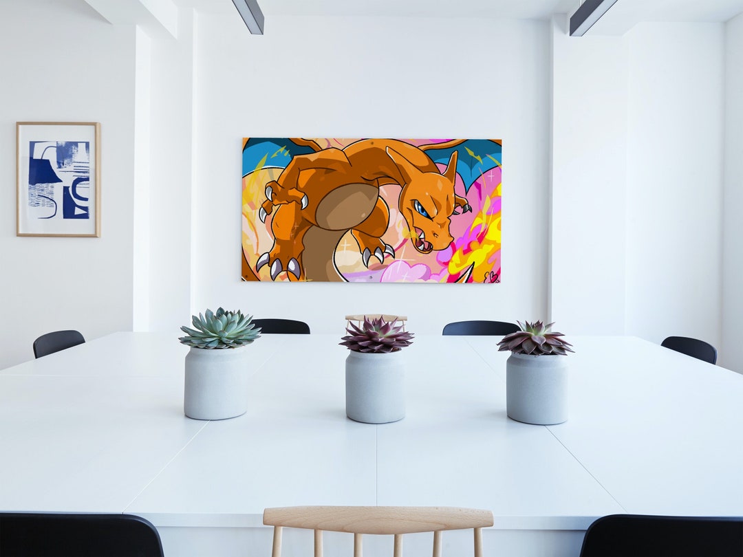 CHARIZARD DIGITAL FANART Gift Idea Games Room Decor - Etsy