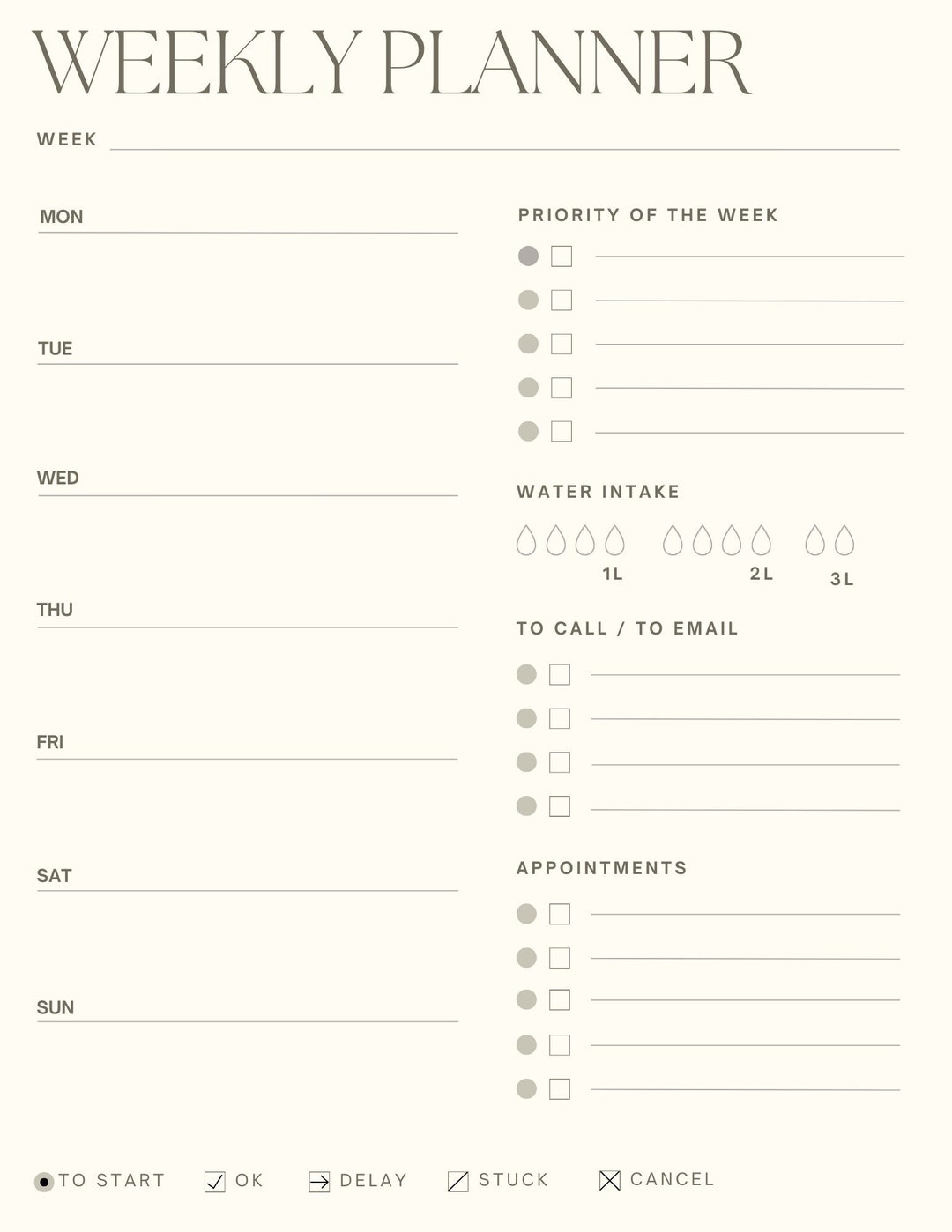 Planner Template Notes Page Printable Lined Notes Template - Etsy