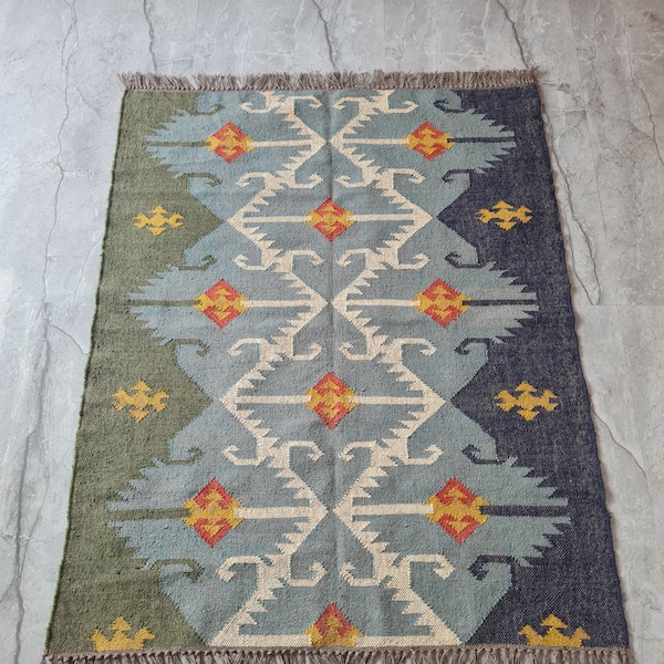 Flat Weave Wool 4x6 - Etsy