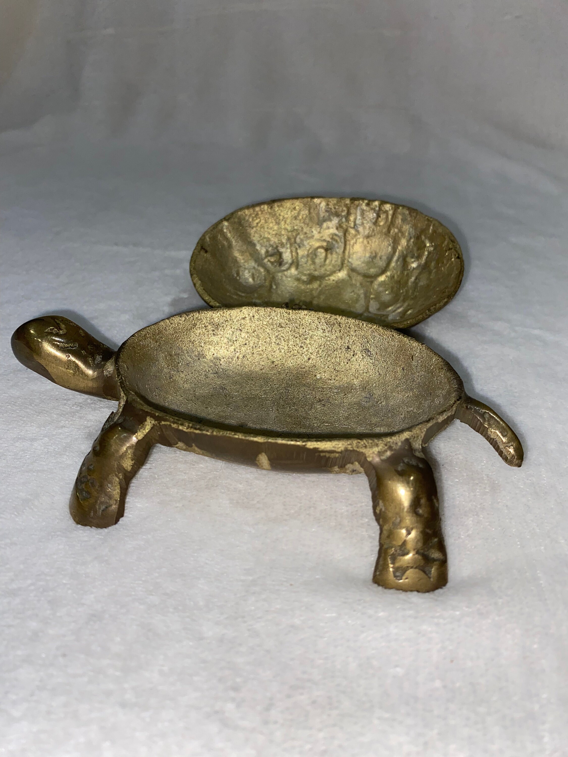 Vintage Solid Brass Turtle Trinket Box/ Ash Tray/ Jewellery - Etsy