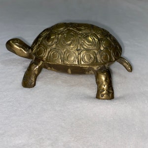Vintage Solid Brass Turtle Trinket Box/ Ash Tray/ Jewellery Box - Etsy