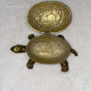 Vintage Solid Brass Turtle Trinket Box/ Ash Tray/ Jewellery Box - Etsy