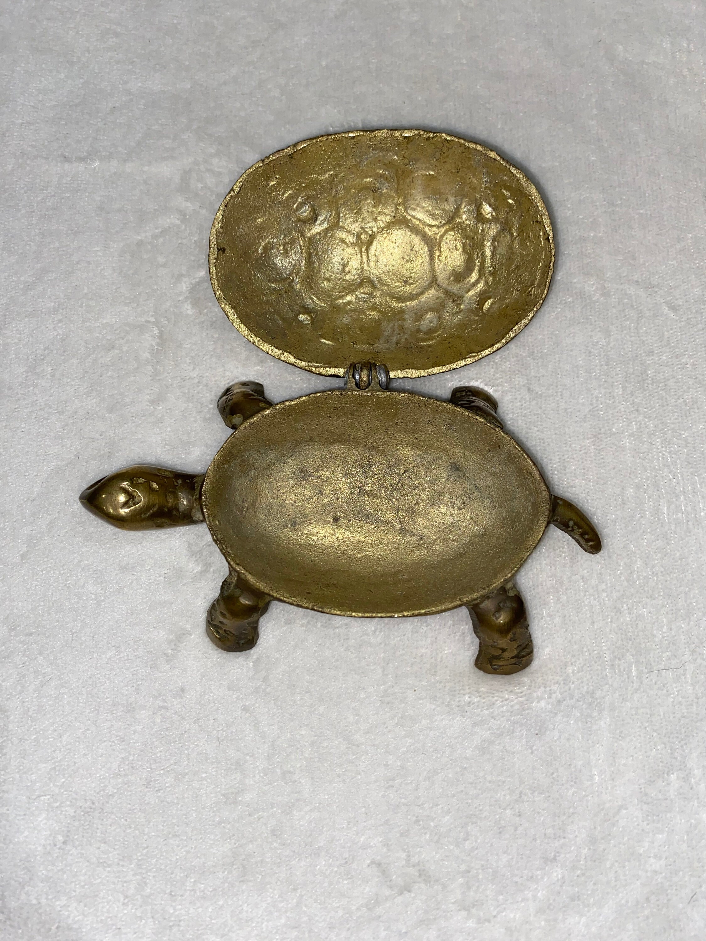 Vintage Solid Brass Turtle Trinket Box/ Ash Tray/ Jewellery - Etsy