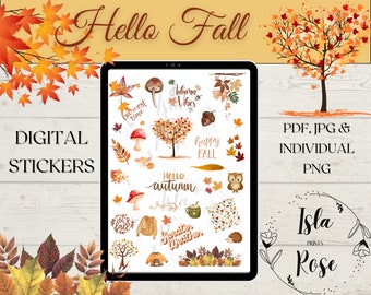 Autumn Planner Stickers - Etsy