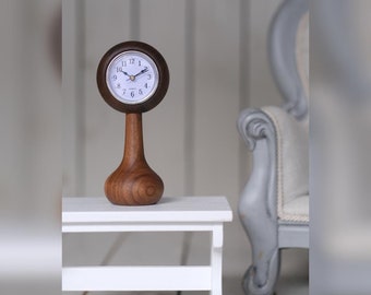 Wooden Table Clock S003 It is Made of Walnut Wood and Will Add a ...