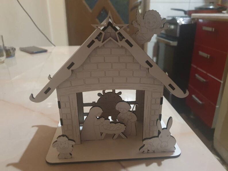 Christmas Birth Scene Laser Cut File Nativity Scene - Etsy