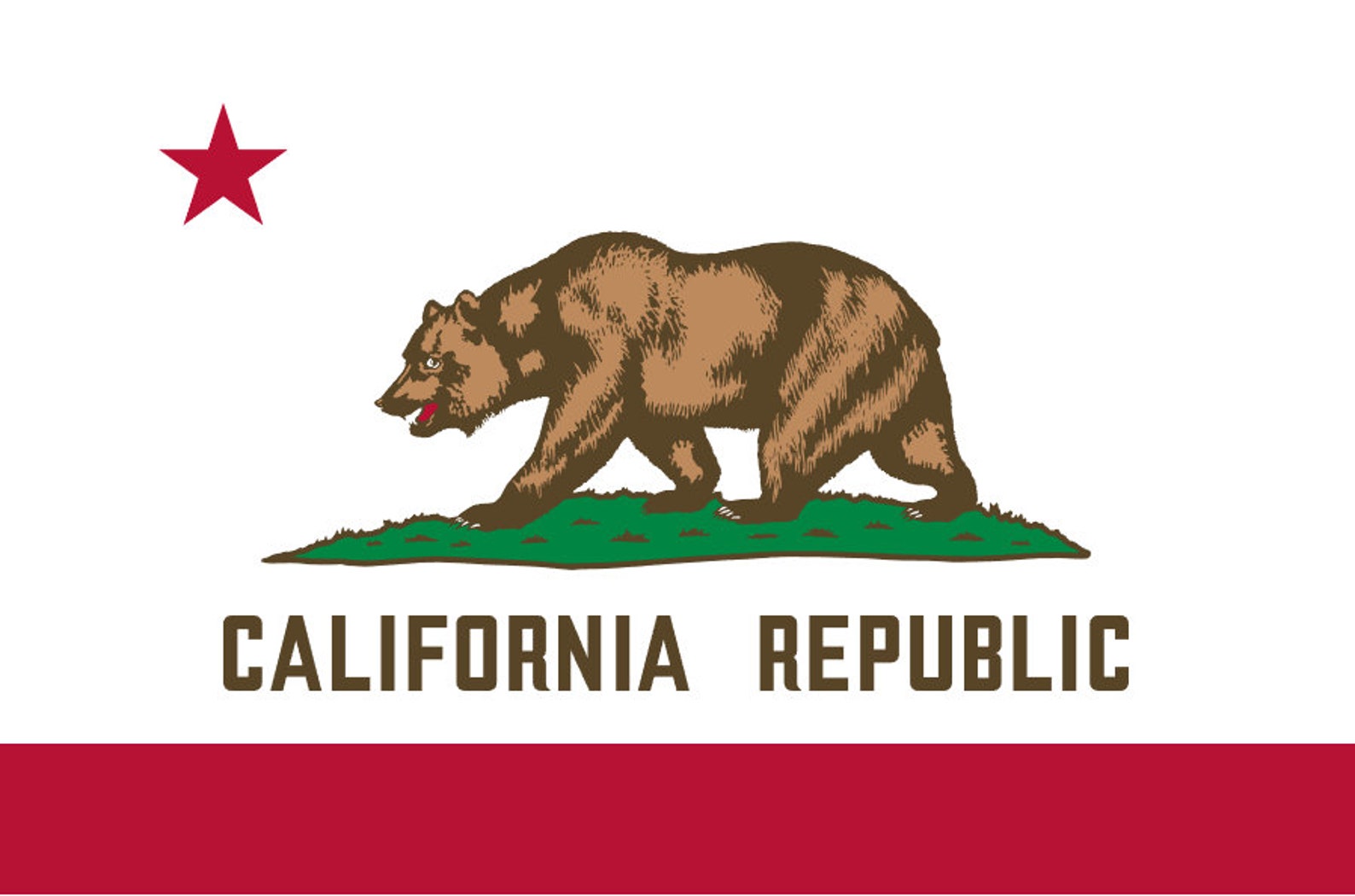 California Flag Svg and Lightburn 2 Layers File - Etsy