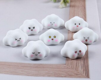 Cute Girl Face Resin Cartoon Simulation Fake Food for DIY Jewelry ...