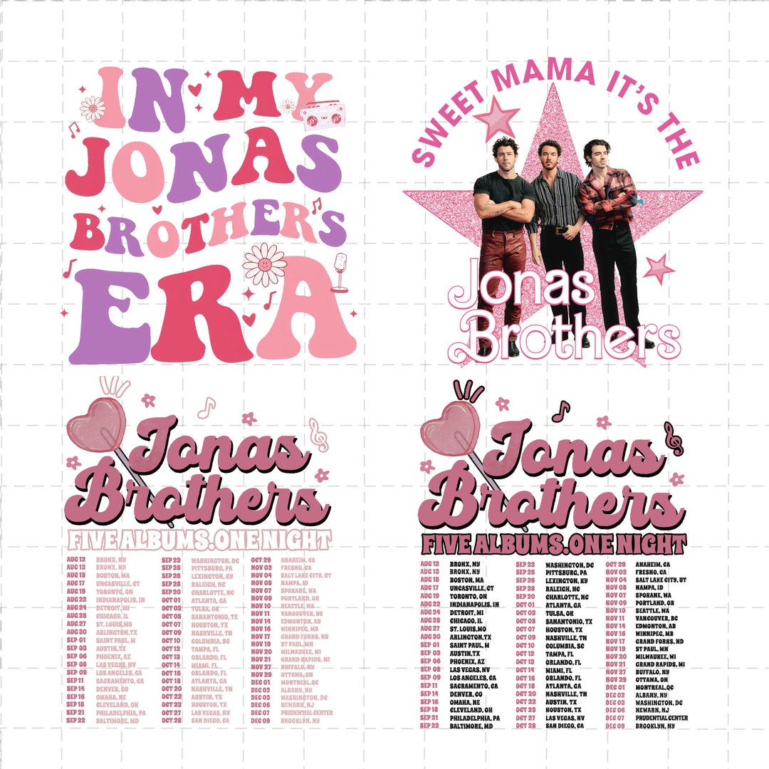 Jonas Brothers PNG Jonas Five Albums One Night Tour PNG - Etsy