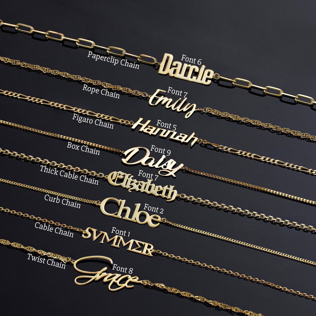 14K Custom Name Bracelet for Women Gold Name Bracelet - Etsy
