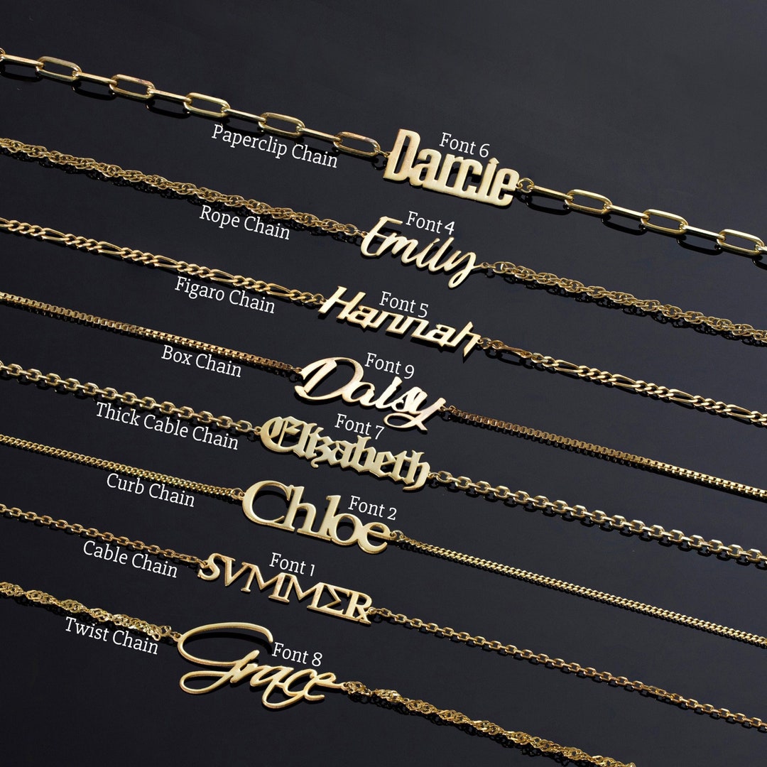 14K Custom Name Bracelet for Women, Gold Name Bracelet, Personalized ...
