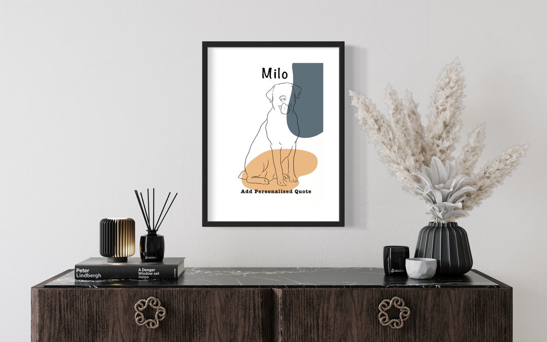 Dog Outline Portraits. Customised Pet Portraits. Dog Abstract Art. Dog ...