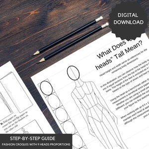 Master Fashion Croquis Sketching: 9-head Proportion Guide for Beginners ...