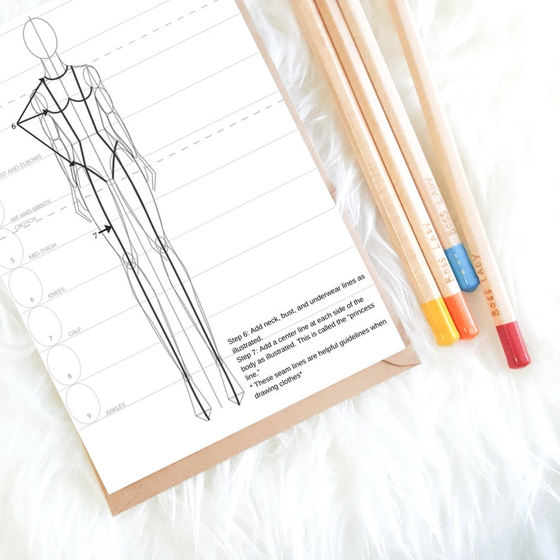 Master Fashion Croquis Sketching: 9-head Proportion Guide for Beginners ...