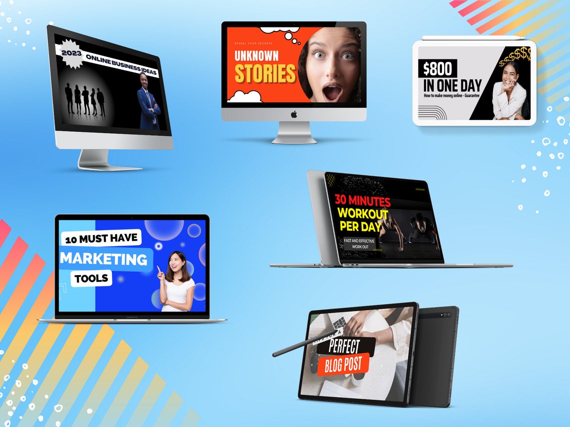 30 Youtube Thumbnail Templates Lead Magnet Youtube Intro - Etsy