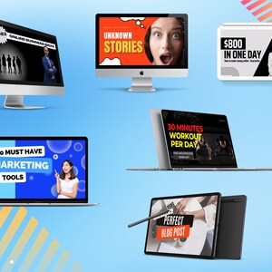 30 Youtube Thumbnail Templates Lead Magnet Youtube Intro - Etsy