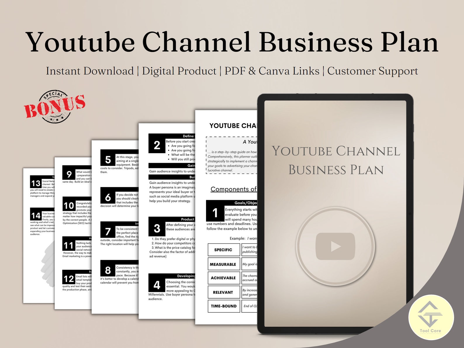 Youtube Planner and Youtube Thumbnail Templates Downloadable - Etsy