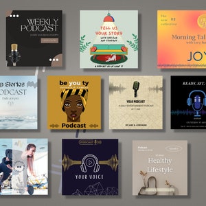 Podcast Templates for Instagram Marketing, 100% Editable Canva ...