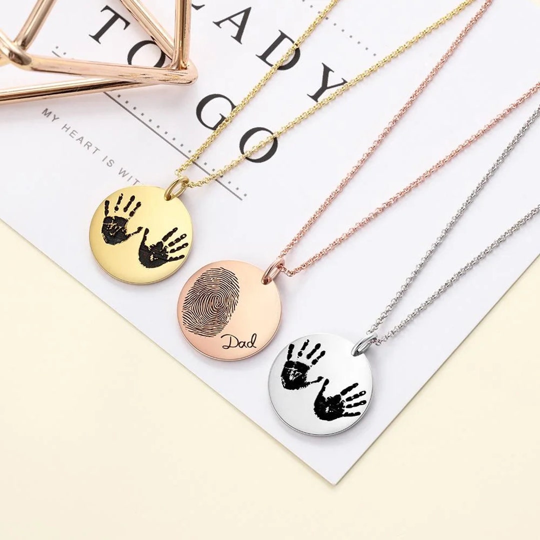 Handprint Necklace With Name