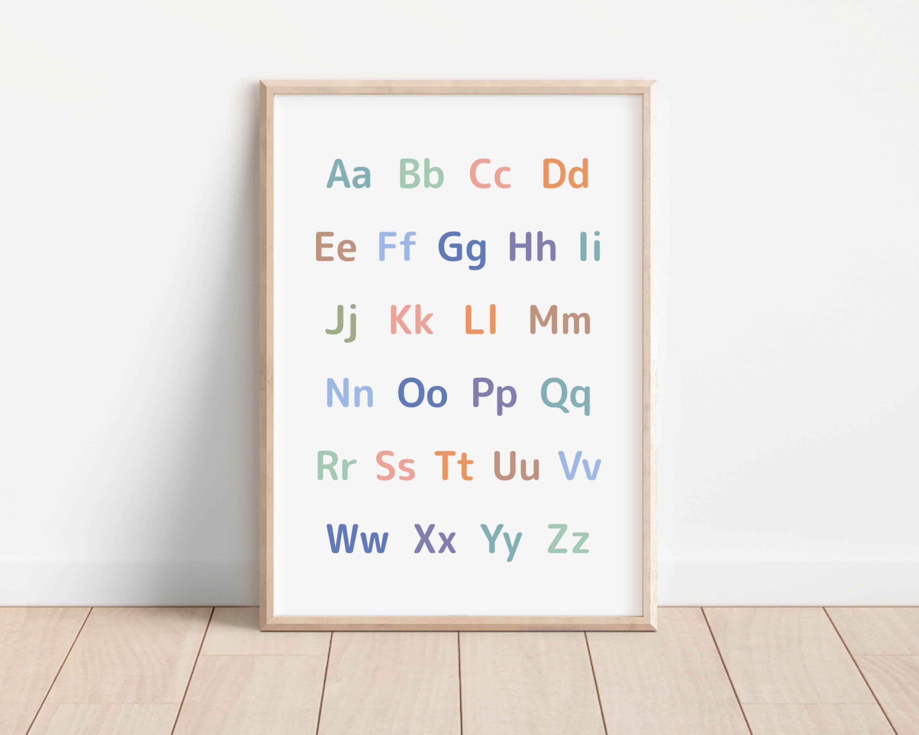 ABC Poster Alphabet Printable Alphabet Poster Homeschool - Etsy