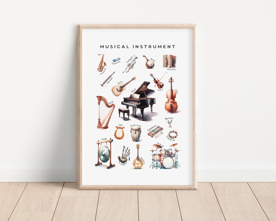Musical Instruments Poster, Educational Poster, Homeschool Decor ...