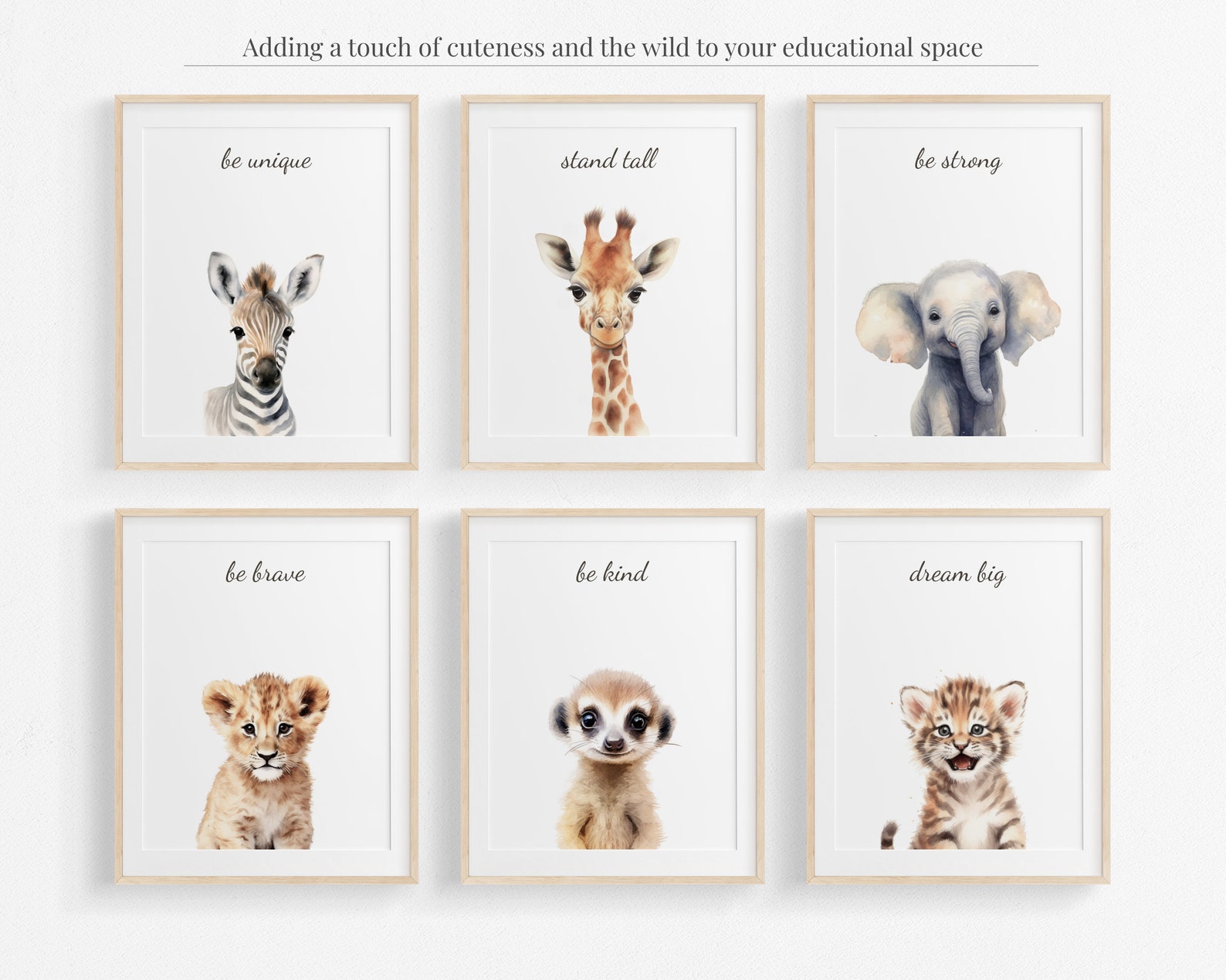 Set of 80 Educational Posters, Safari Nursery Decor, Homeschool Print ...