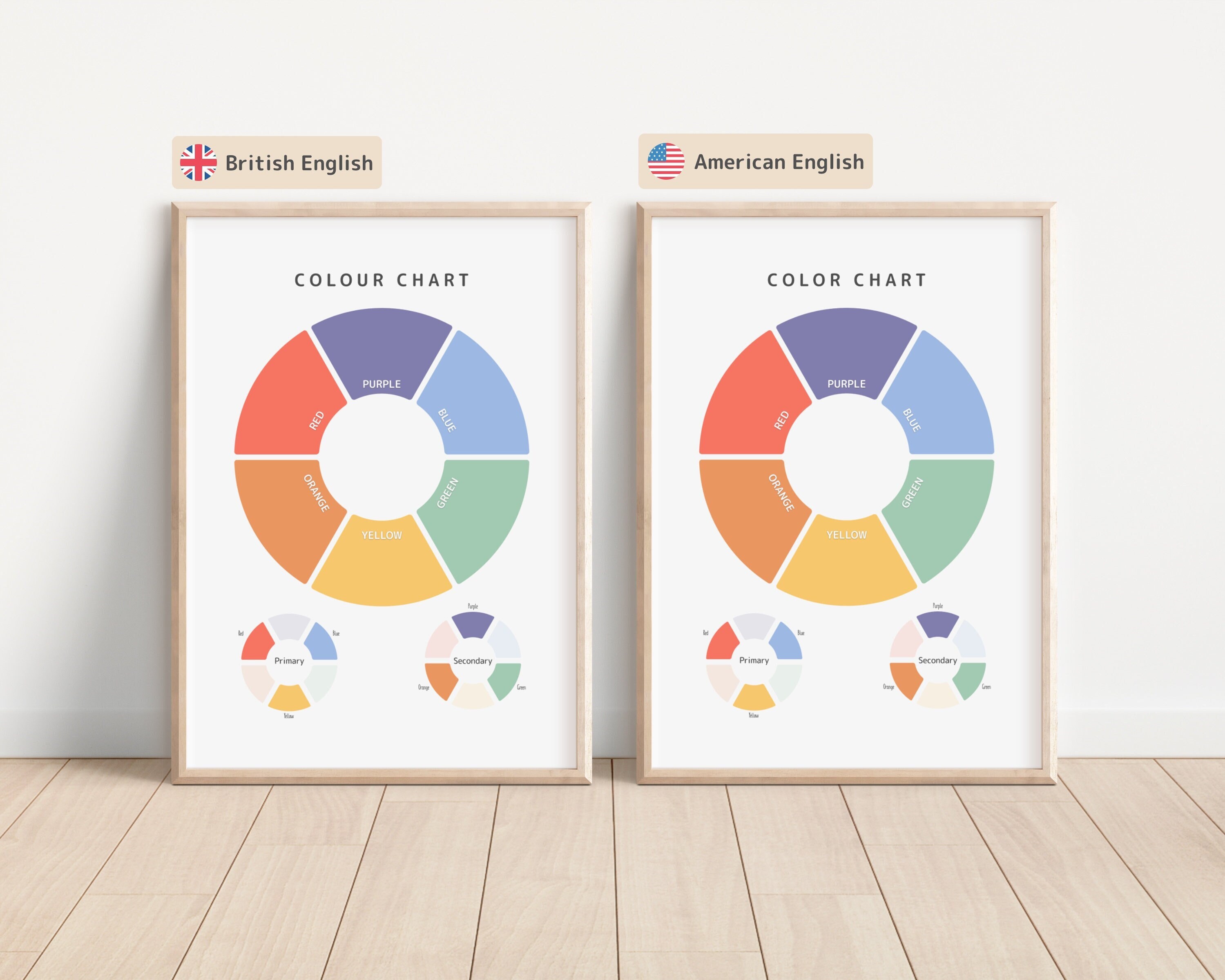 Colour Chart Posters Colour Chart Homeschool Print - Etsy