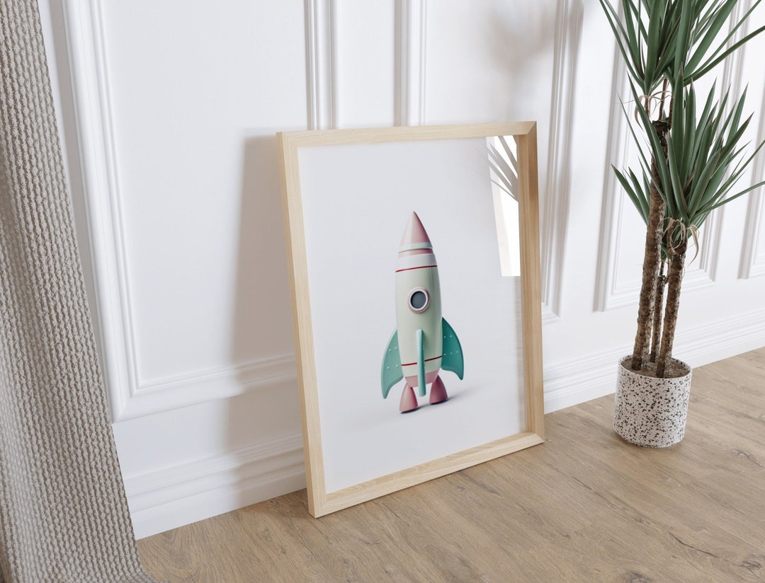 Printable Wall Art Nursery, Rocket Wall Art, Rocket Print, Boys Room ...