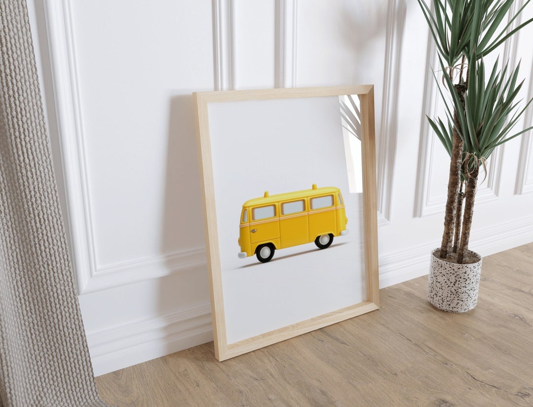Printable Wall Art Nursery, School Bus Wall Art, Boys Room Prints, Boy ...