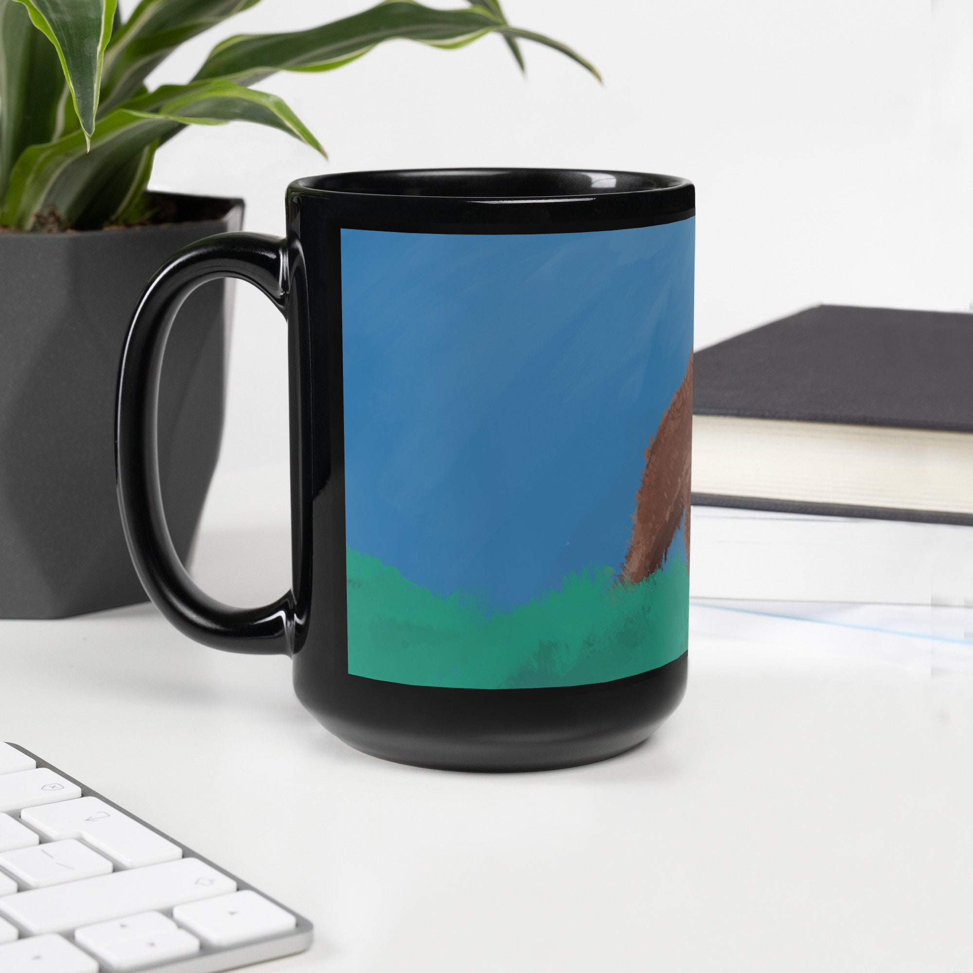 Cute Cub Coffee Mug, Art Painting Design on Mug, Best Tea Mug, Adorable ...