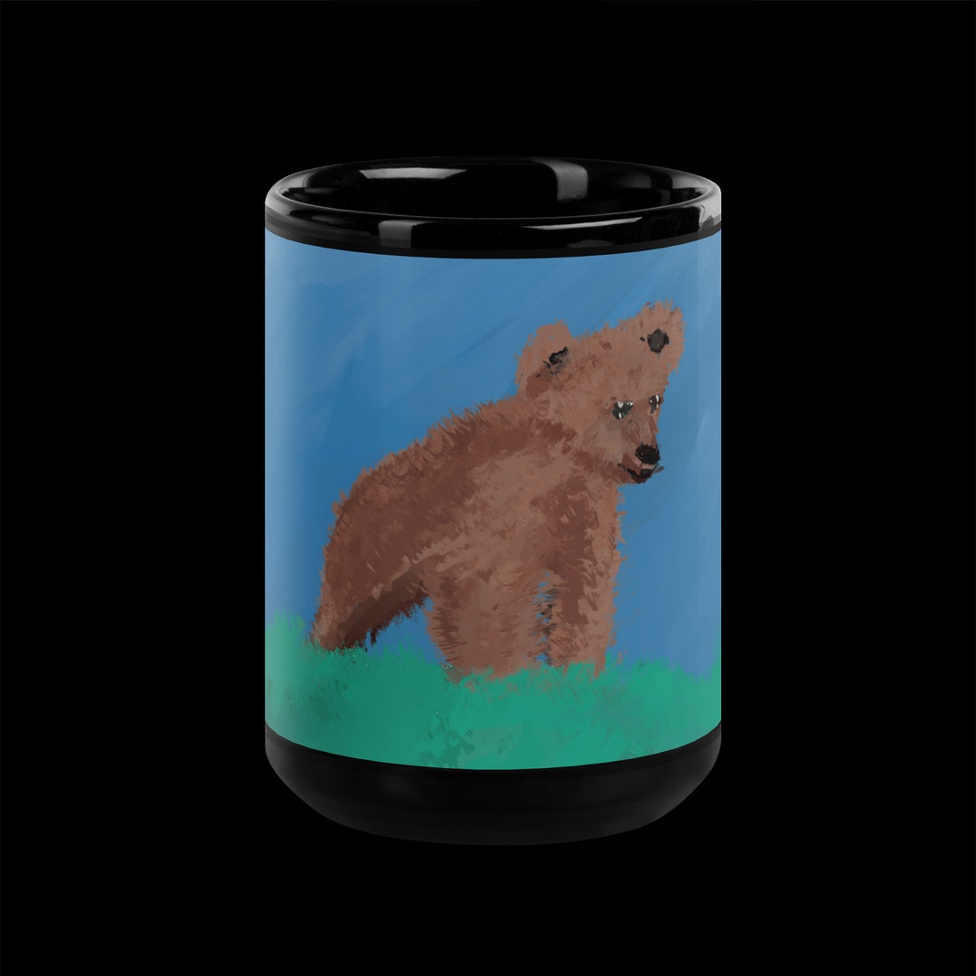 Cute Cub Coffee Mug, Art Painting Design on Mug, Best Tea Mug, Adorable ...