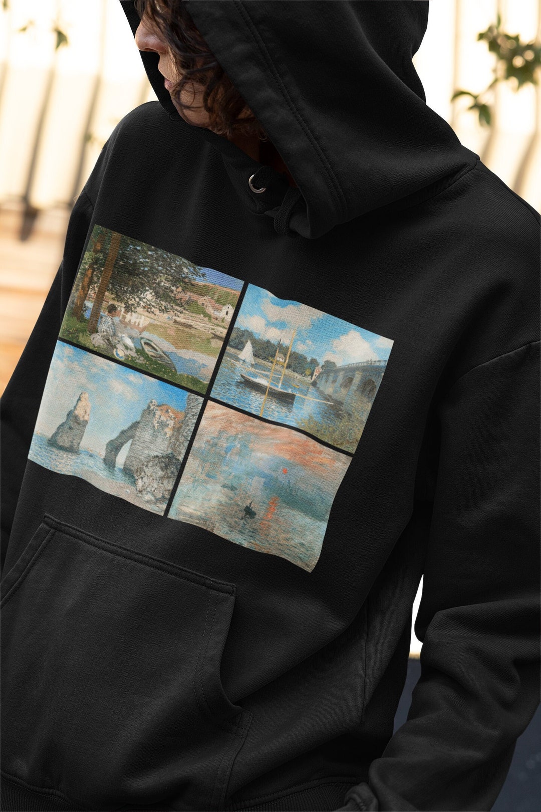 Claude Monet Hoodie, Art Lover Gift, Aesthetic Clothing, the Bridge at ...