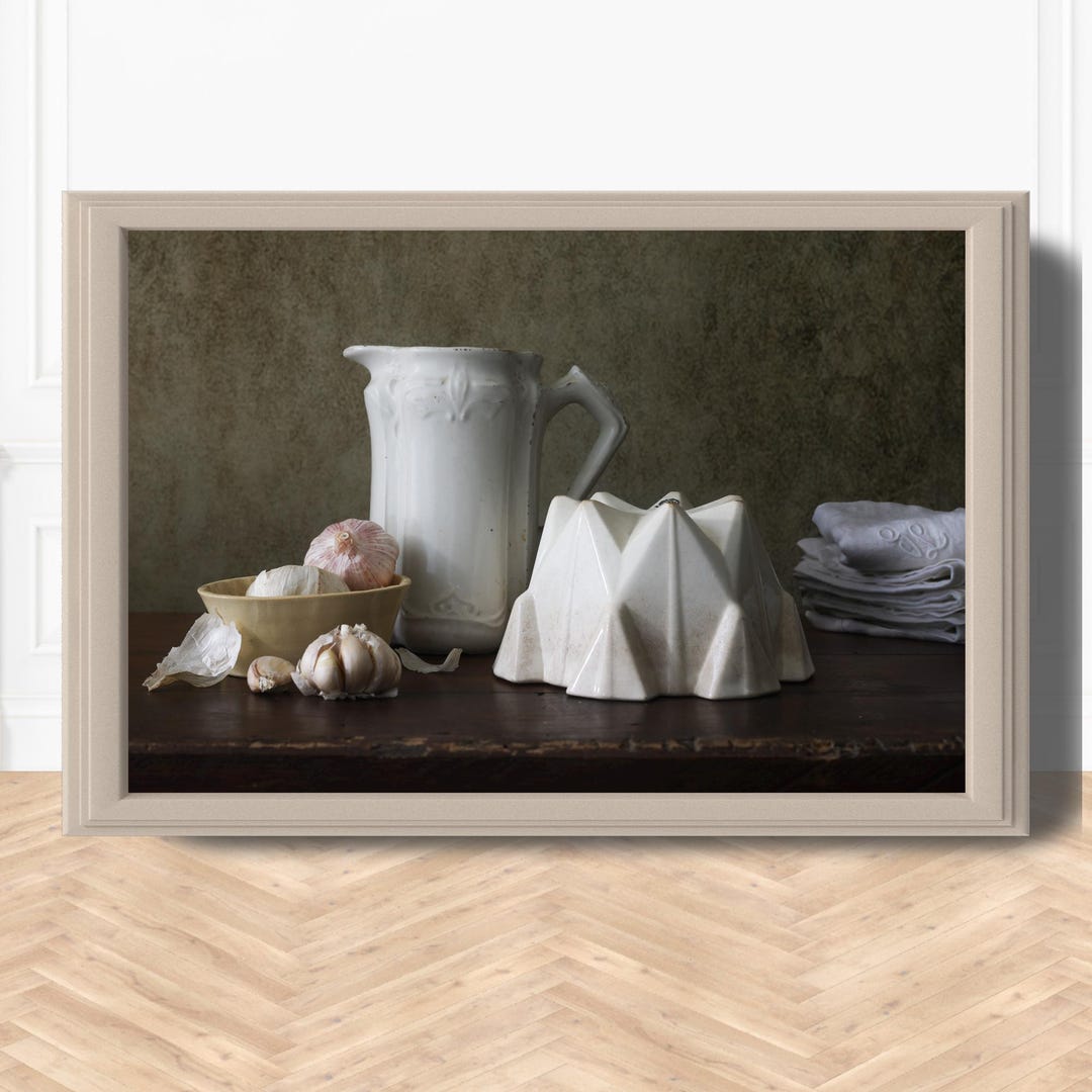 Kitchen Still Life Print | Still Life Garlic | Still Life Kitchen ...