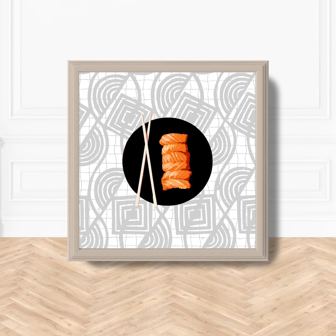 Sushi Art Print Sushi Prints Food Wall Art Wall Art Sushi Japanese ...