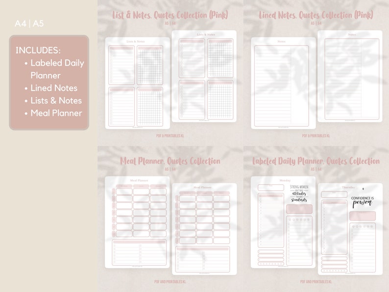 PDF Printable Planner Printable Planner Inserts Daily - Etsy