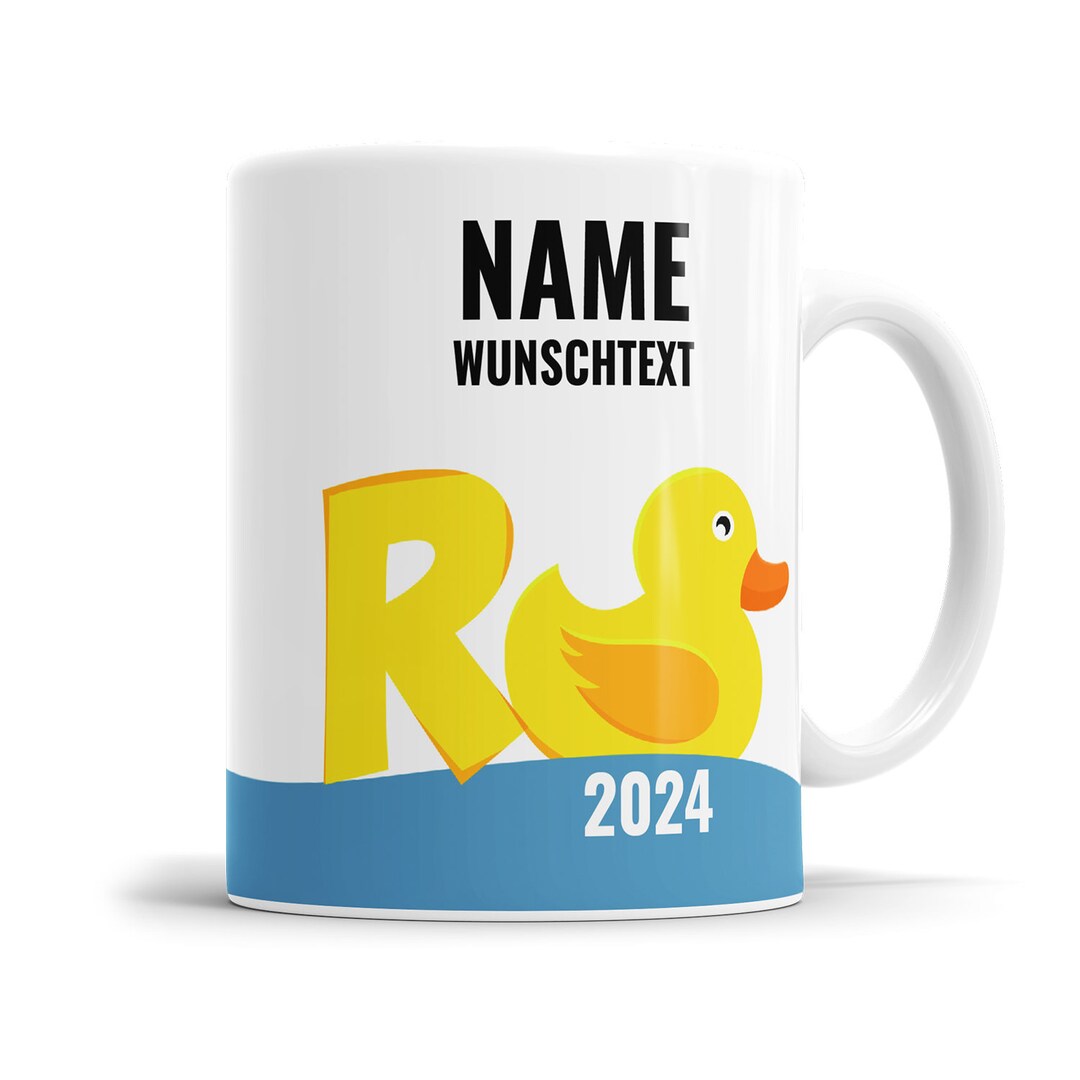 Rente Ente 2024 Comic Ruhestand Tasse Personalisiert Mit Name Und ...