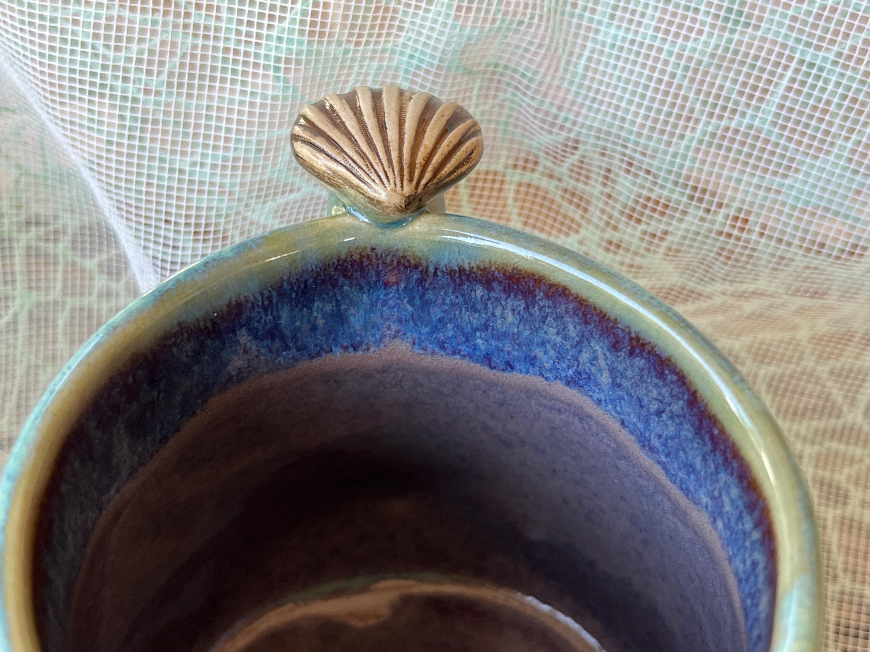 Ceramic Sea Horse Cup, 10 Fl Oz / 300 Ml, Seaside Coffee Cup, Wave Mug ...