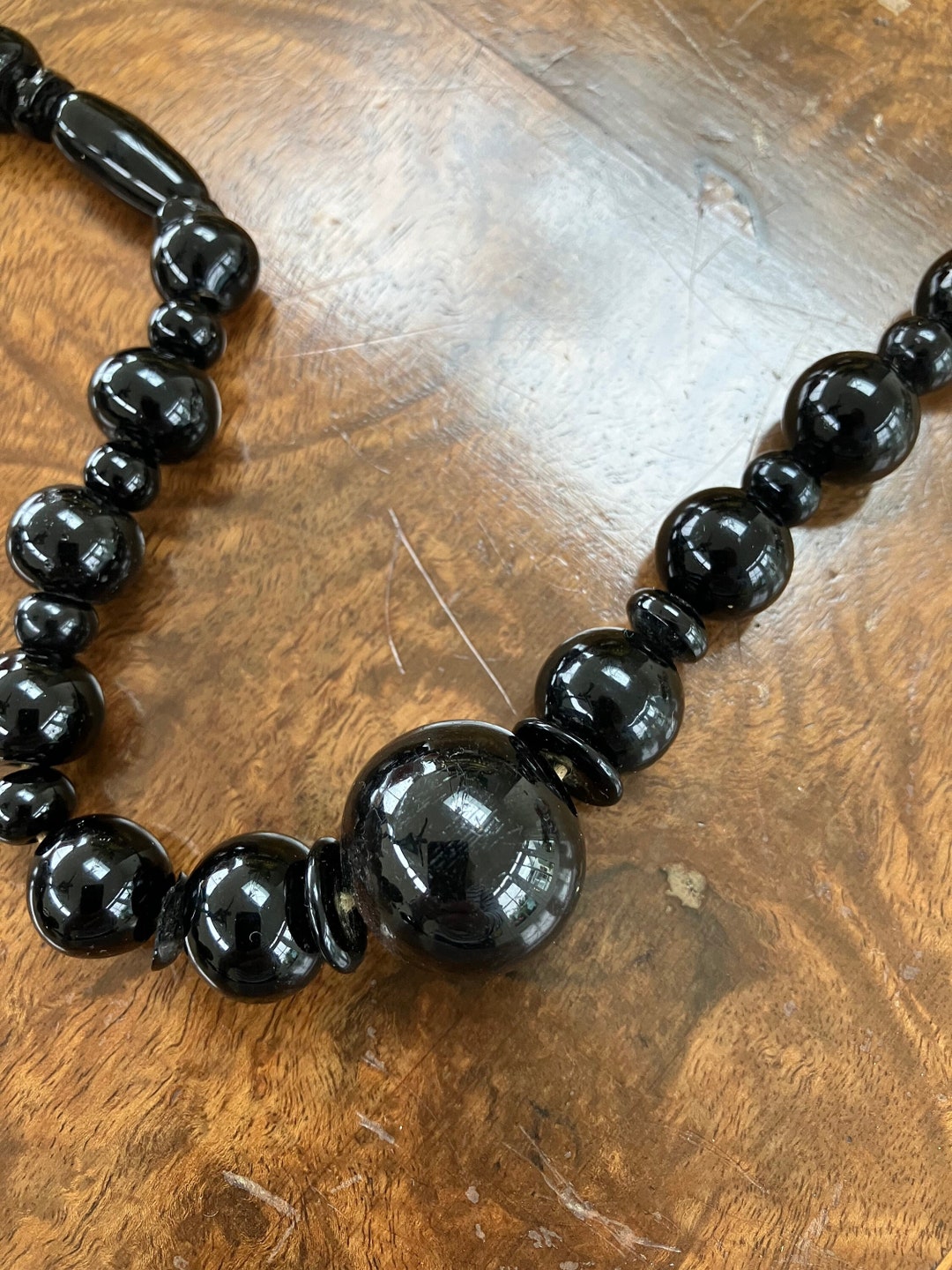Victorian Whitby Jet Beads - Etsy