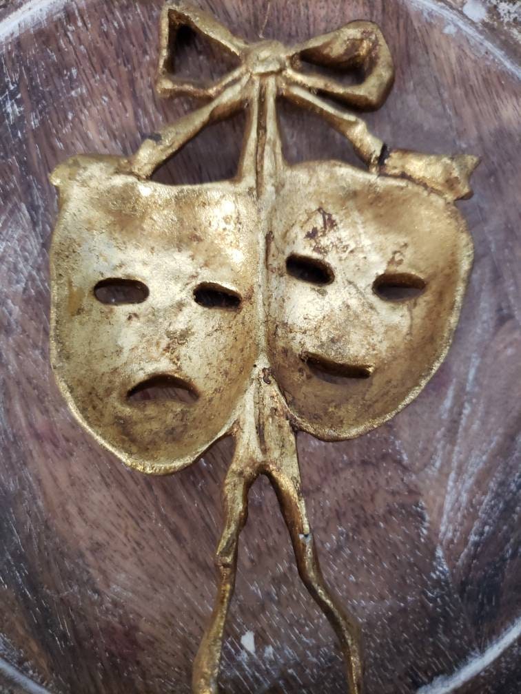 Vintage Gold Tradegy Masks Wall Art. - Etsy