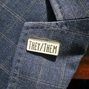 Pronoun Pin They/them Small Enamel Pin Simple - Etsy Australia