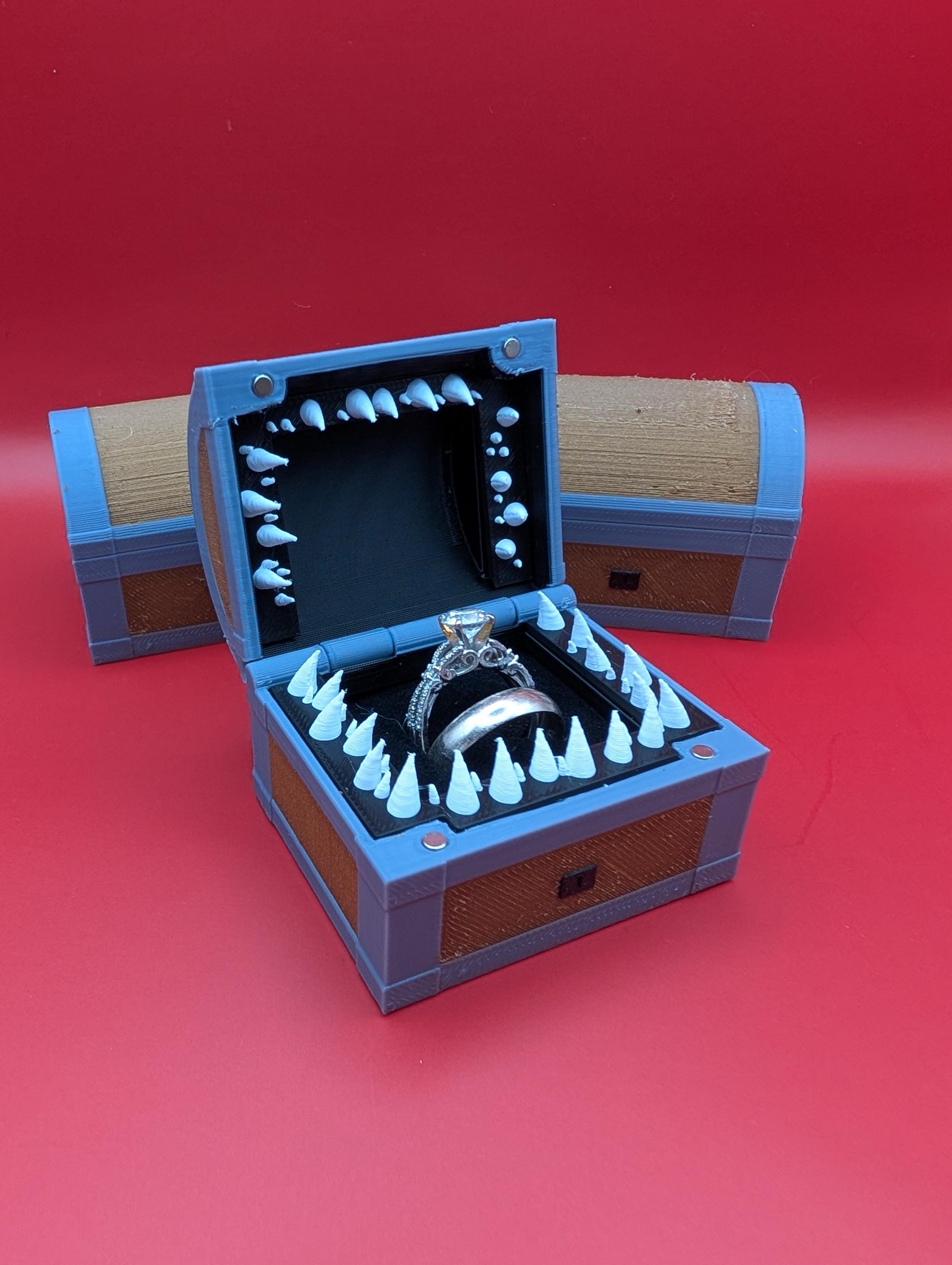 Mimic Chest Ring Box Dnd (unique of a Kind Proposal, Gift, Ring Bearer ...