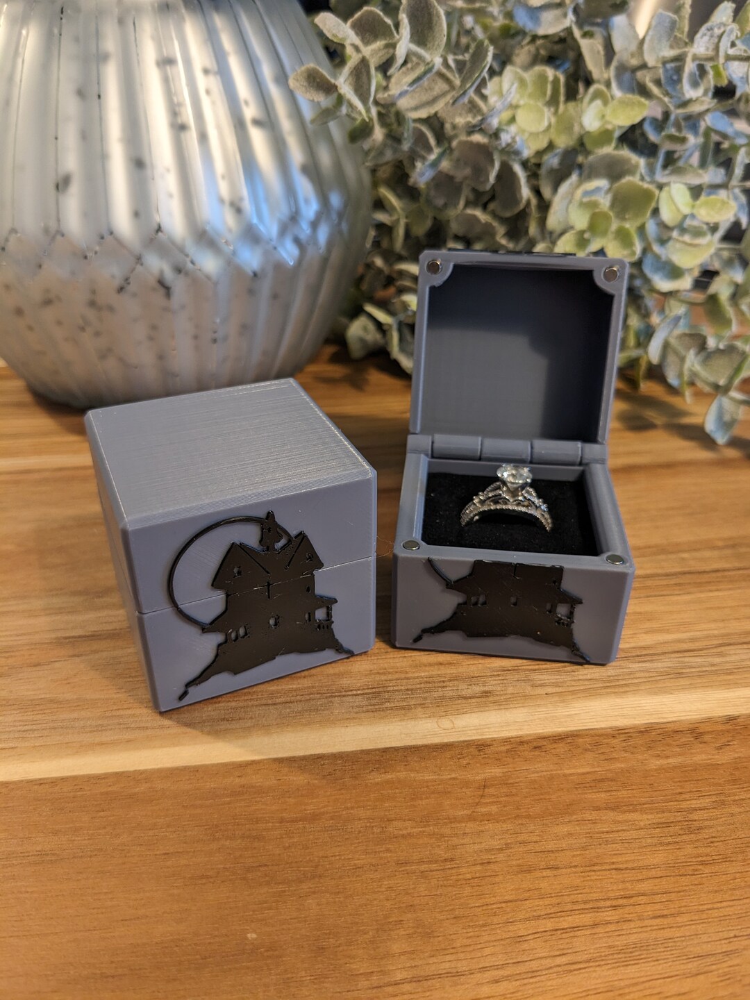 Halloween Scary House Ring Box proposal, Gift, Ring Bearer, Ect - Etsy