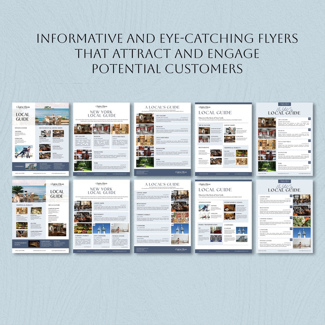 Real Estate Local Guide Template Bundle, Real Estate Marketing Kit ...