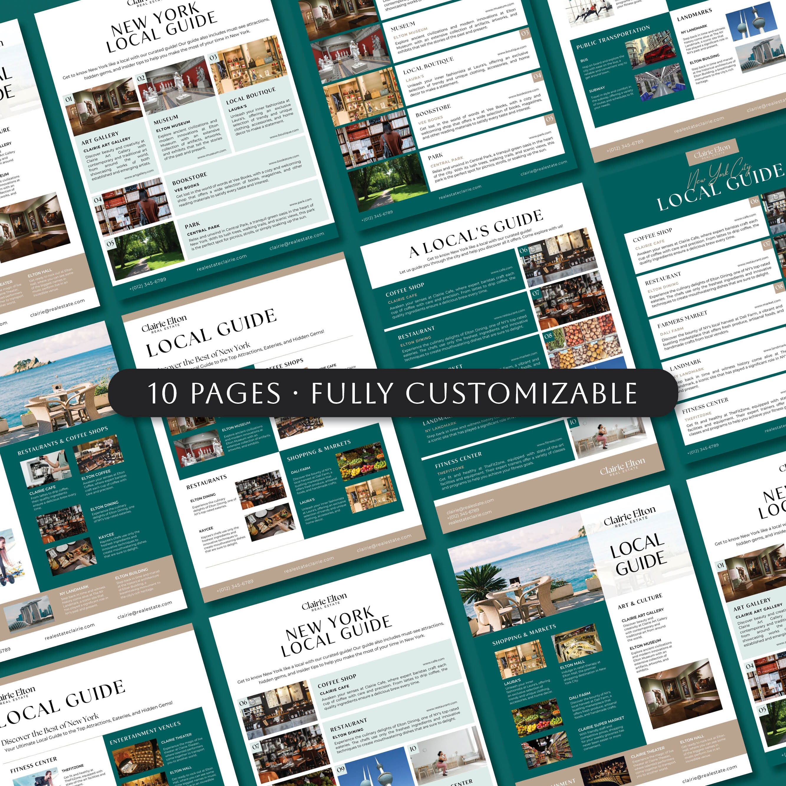Printable Local Guide Template Bundle Real Estate Marketing - Etsy