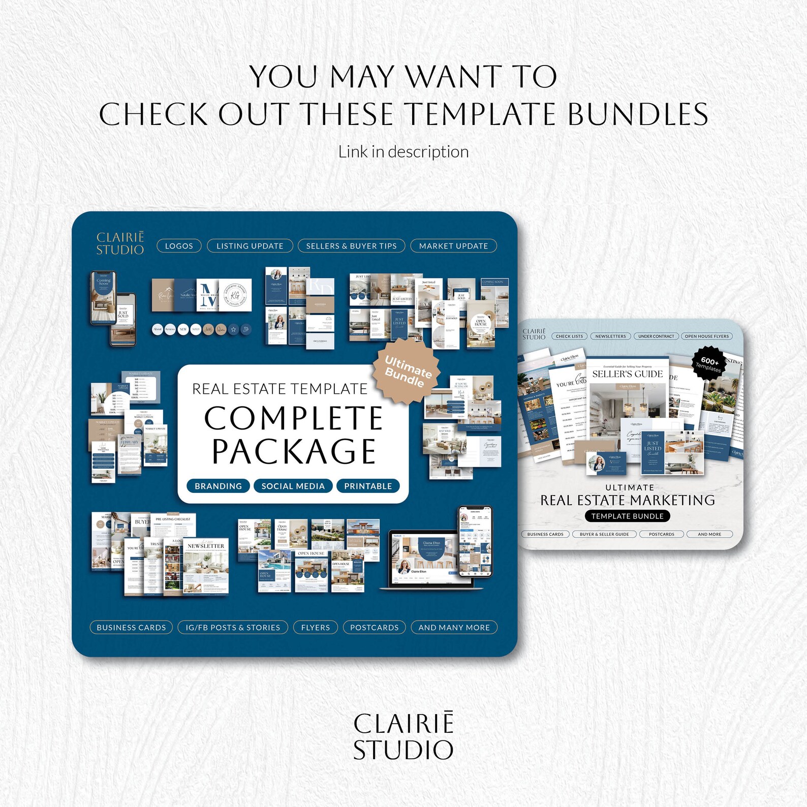 Printable Navy Newsletter Template Bundle Real Estate - Etsy