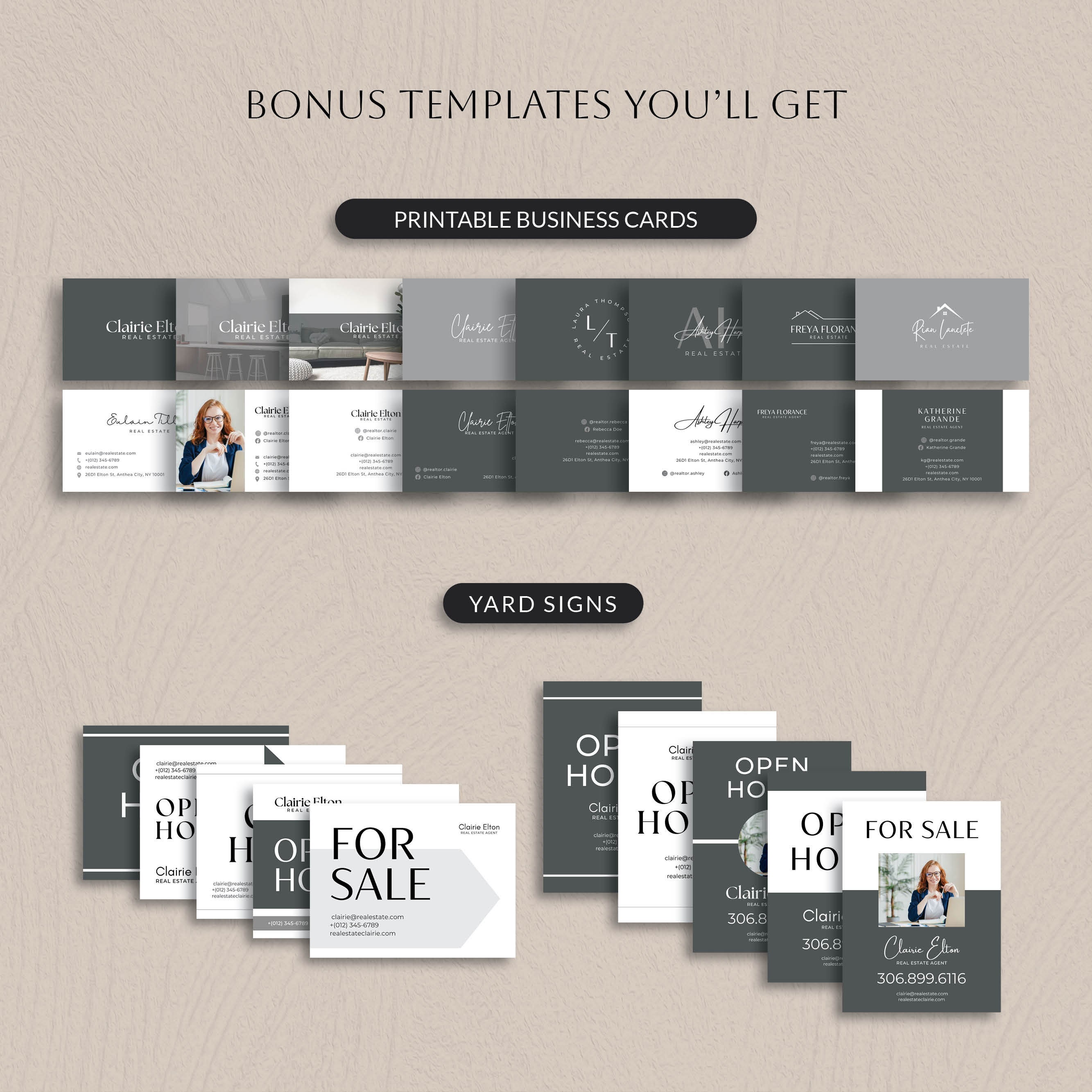 Printable Newsletter Template Bundle, Real Estate Marketing Kit ...